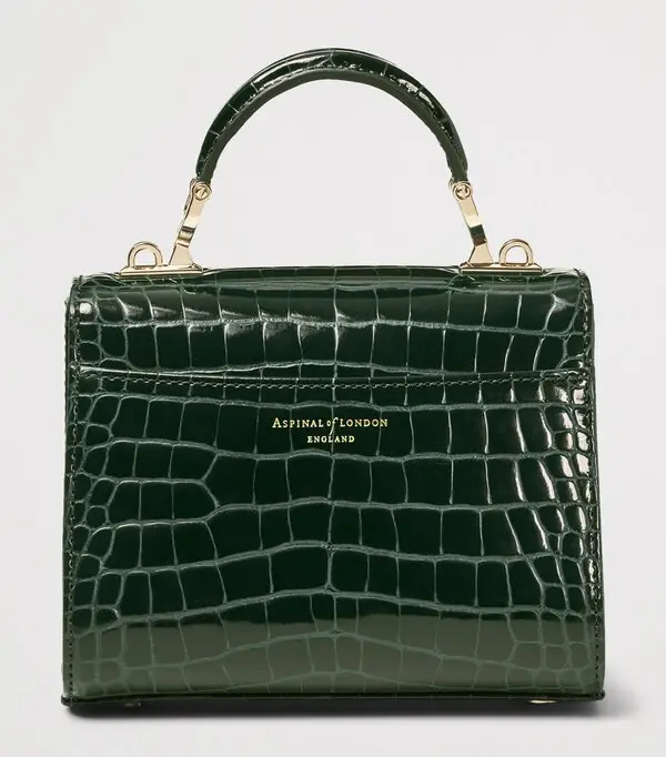 ASPINAL OF LONDON Mini Leather Mayfair Top-handle Bag - Green