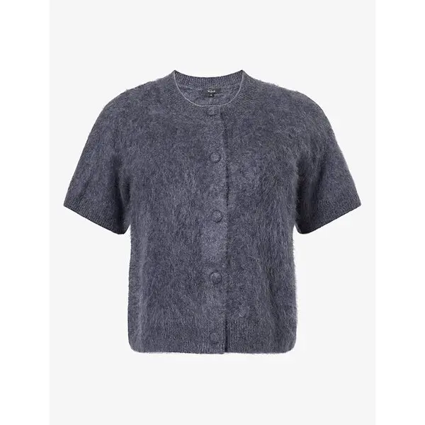 Rails Roman Button Wool And Cashmere Top - Charcoal