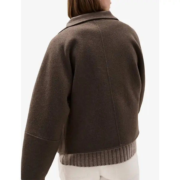 THE WHITE COMPANY Double-breasted Cropped Wool-blend Jacket