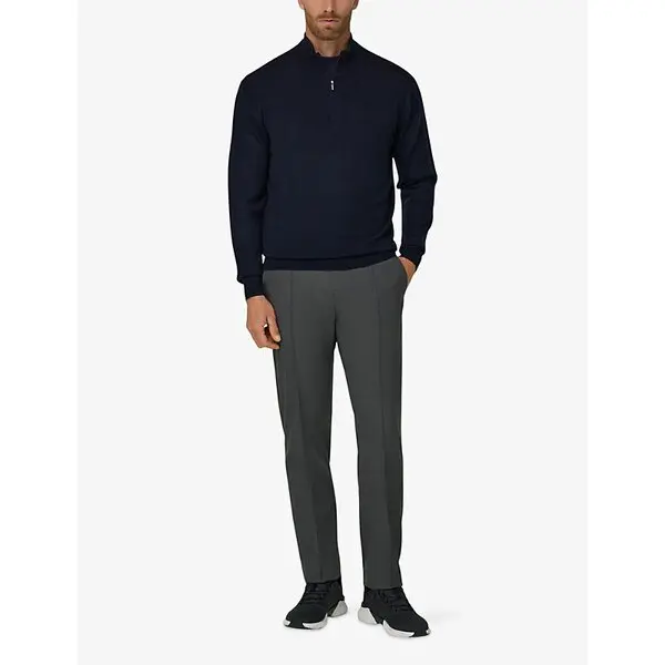 Boggi Milano Half-zip Wool Sweatshirt