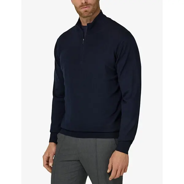 Boggi Milano Half-zip Wool Sweatshirt