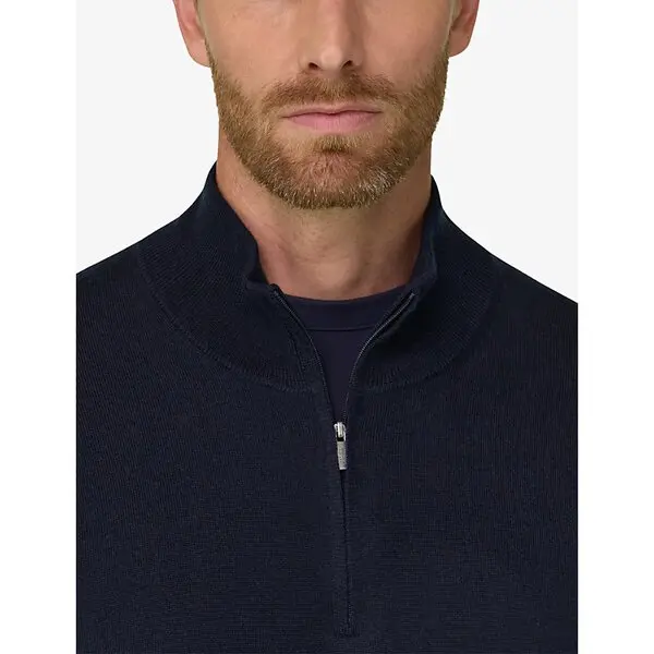 Boggi Milano Half-zip Wool Sweatshirt