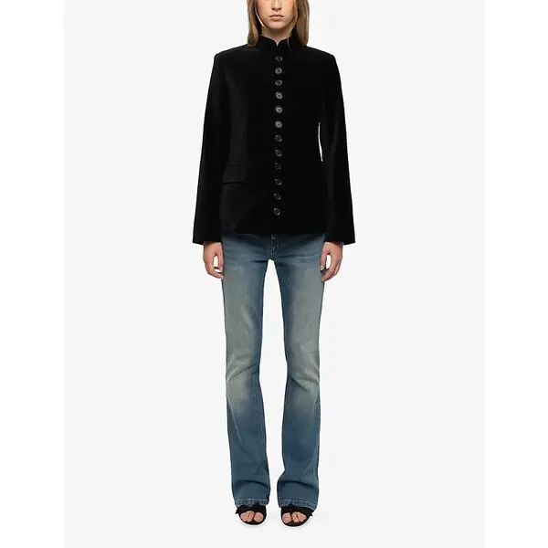 Zadig&Voltaire Vallo Officer-collar Stretch-woven Blazer