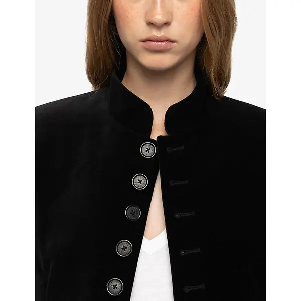 Zadig&Voltaire Vallo Officer-collar Stretch-woven Blazer