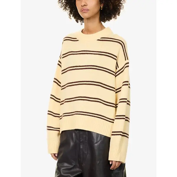 REFORMATION Cove Oversized Stripe Cashmere Jumper