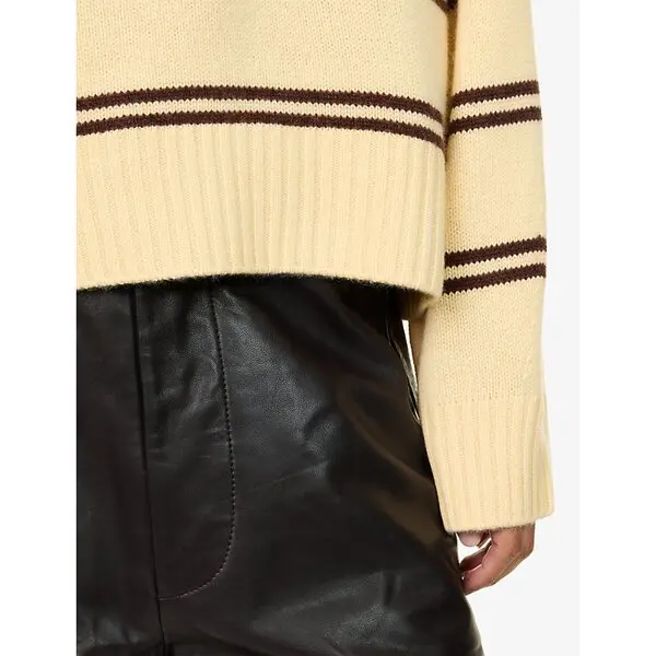 REFORMATION Cove Oversized Stripe Cashmere Jumper