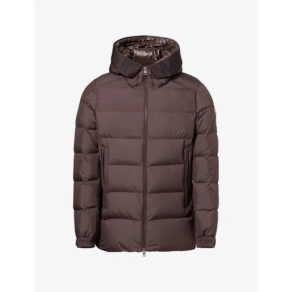 Moncler Orvelle Brande-hood Shell Puffer Jacket - Brown