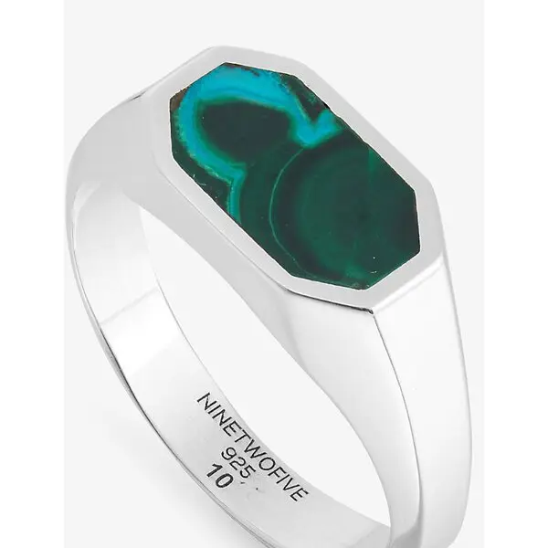 NINETWOFIVE Zariq Sterling- And Chrysocolla Ring