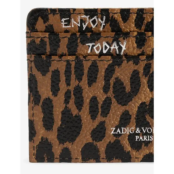 Zadig&Voltaire Zv Leopard Leather Pass Holder