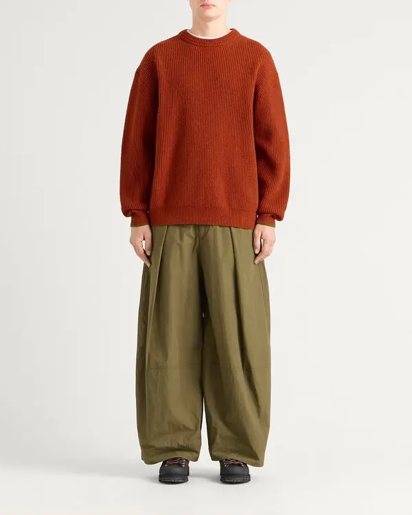 FRIZMWORKS Patch Round Pullover Knit In | Size: | Nylon/acrylic/wool | End Clothing - Brick