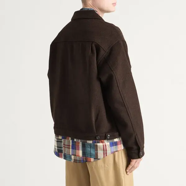 FRIZMWORKS Solid Wool Trucker Jacket