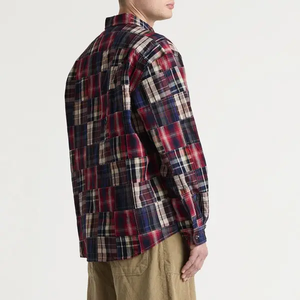 FRIZMWORKS Madras Patchwork Relaxed Shirt
