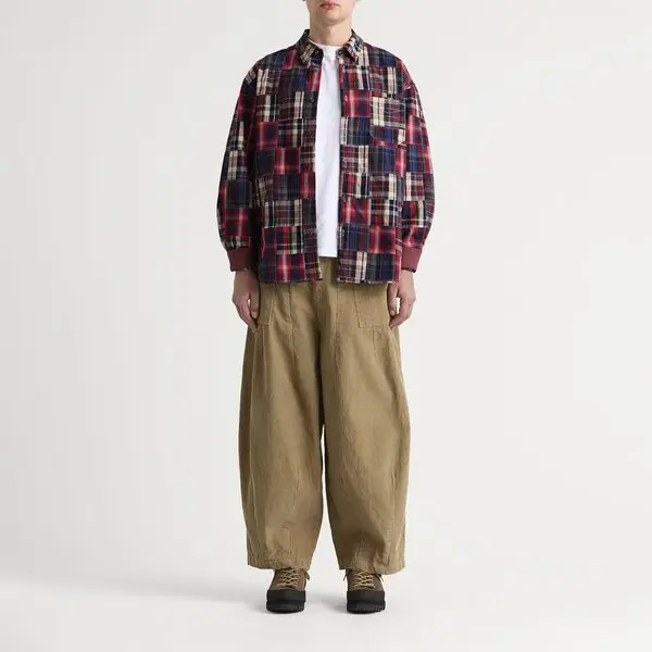 FRIZMWORKS Madras Patchwork Relaxed Shirt