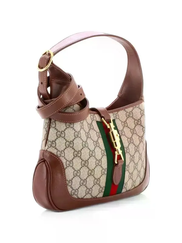 Gucci Jackie 1961 Gg Coated Canvas Small Hobo Bag