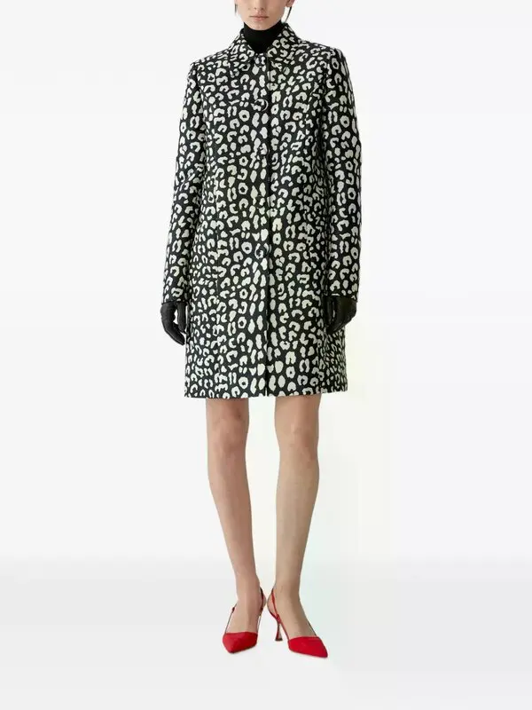 Carolina Herrera Leopard-spot Jacquard Coat