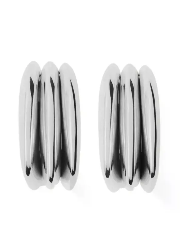 Burberry Thorn Hoop Earrings - Silver