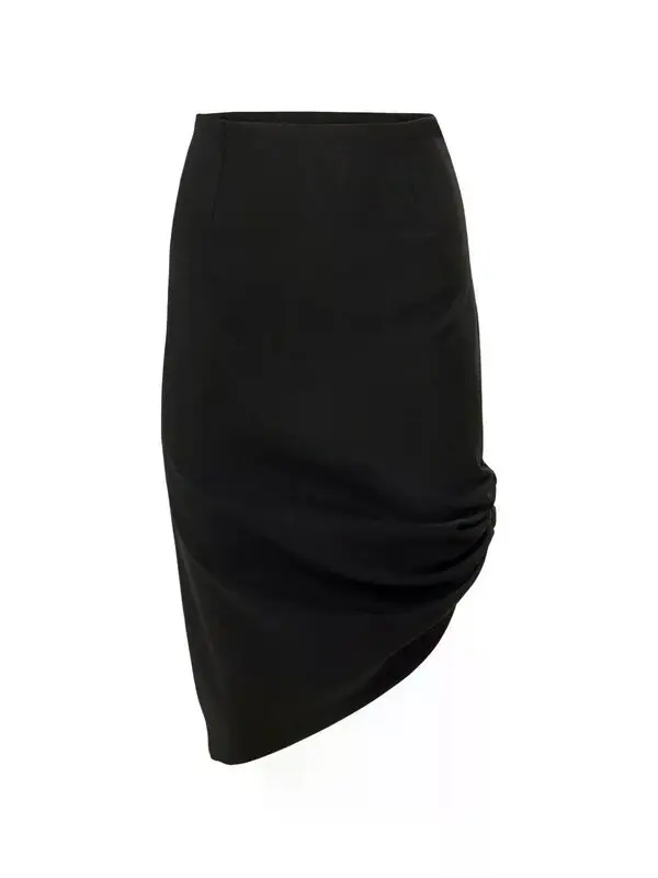 Carolina Herrera Asymmetric Gathered Short Skirt
