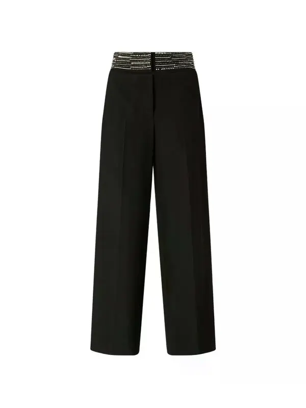 Pinko Crystal-embellished Wide-leg Trousers