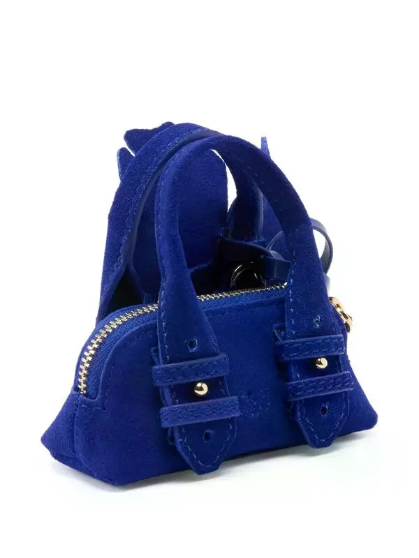 Pinko Floral-detail Suede Bag
