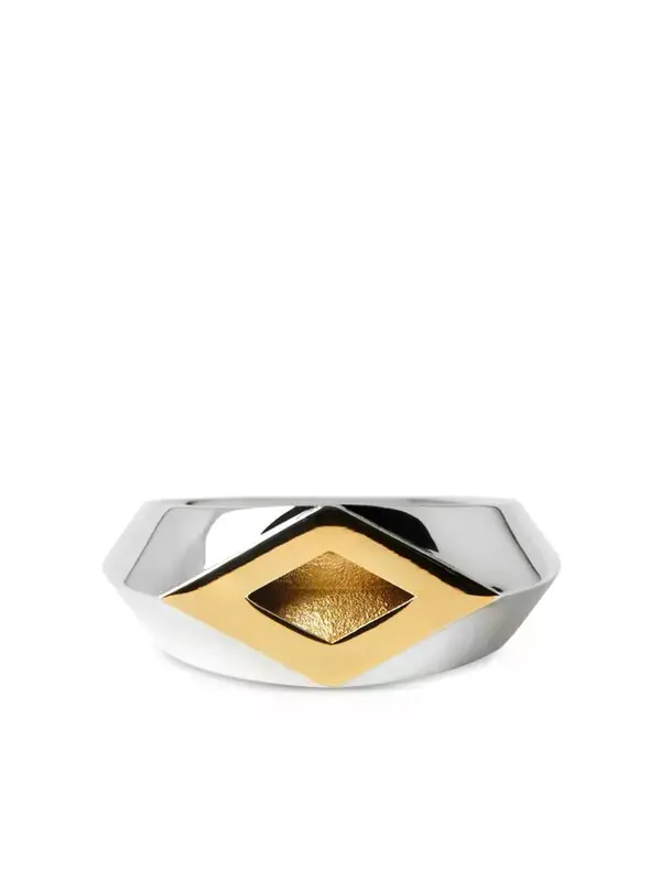 Burberry Hollow Two-tone Ring - Silver