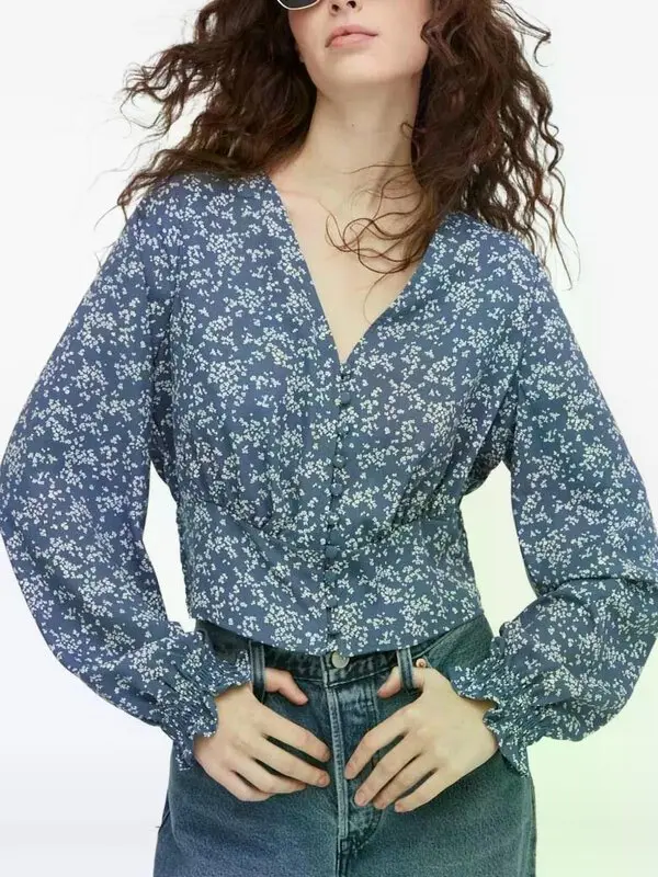LEVI'S Tamara Floral-print V-neck Blouse