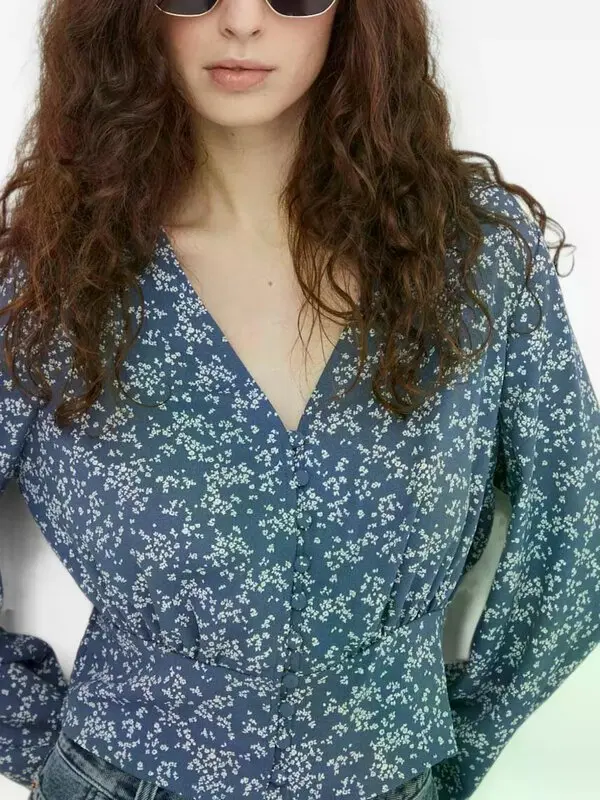 LEVI'S Tamara Floral-print V-neck Blouse