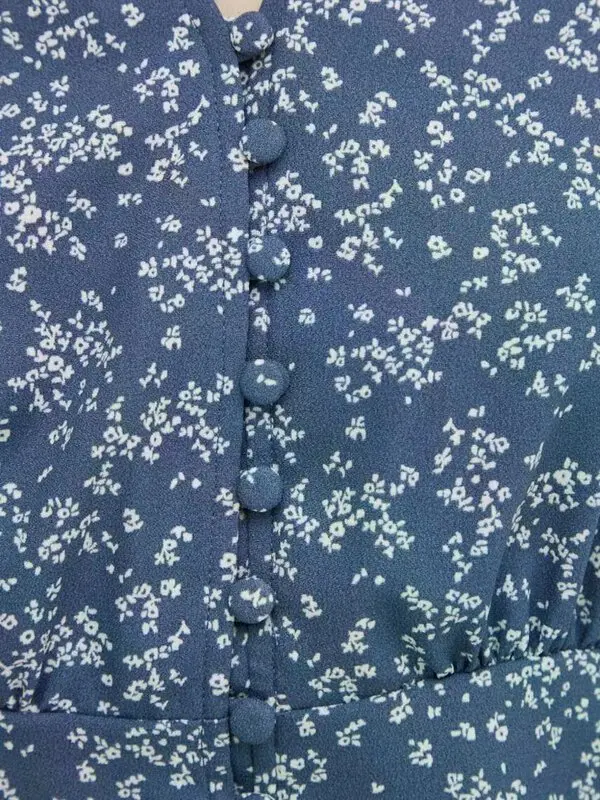 LEVI'S Tamara Floral-print V-neck Blouse - Blue