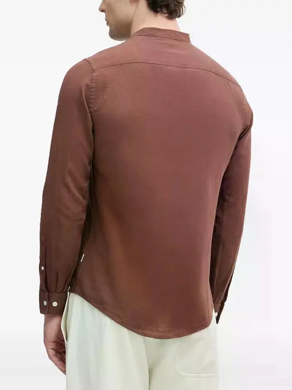 LINDBERGH Mandarin-collar Long-sleeve Shirt
