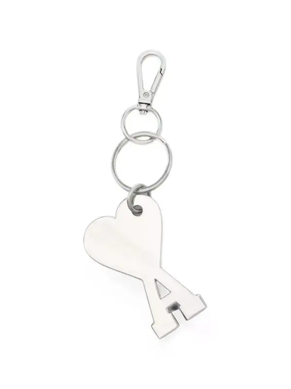 AMI Paris Metal Keyring With De Coeur