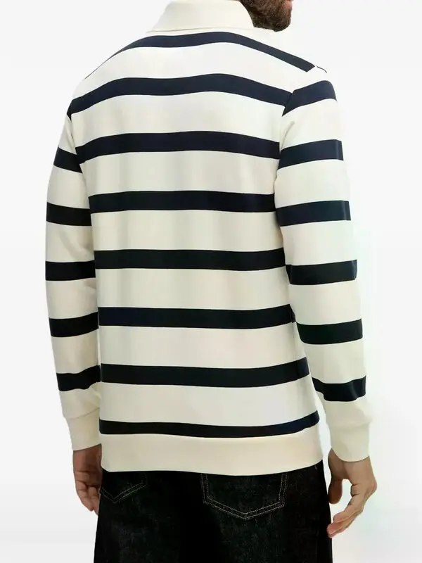 LINDBERGH Striped Long-sleeve Polo Shirt