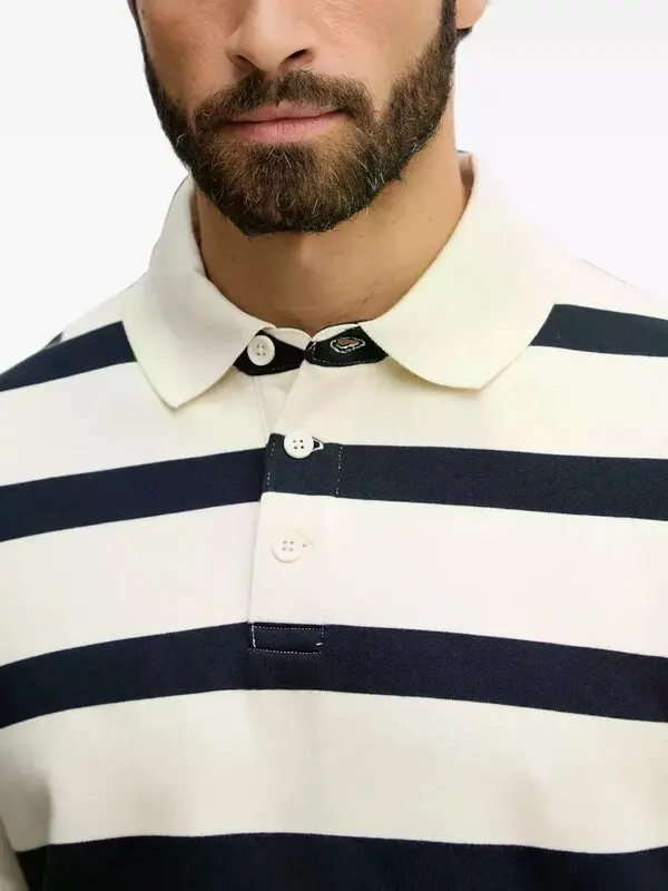LINDBERGH Striped Long-sleeve Polo Shirt