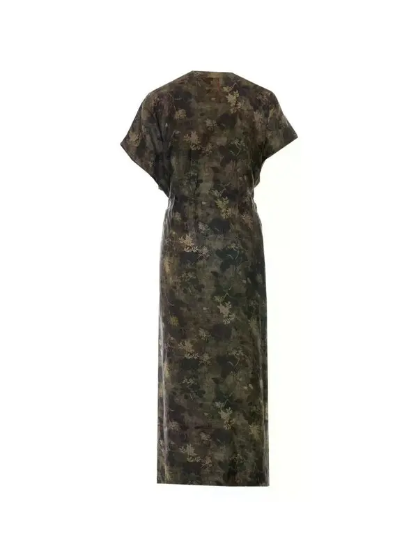 UMA WANG Floral-print Drawstring Dress