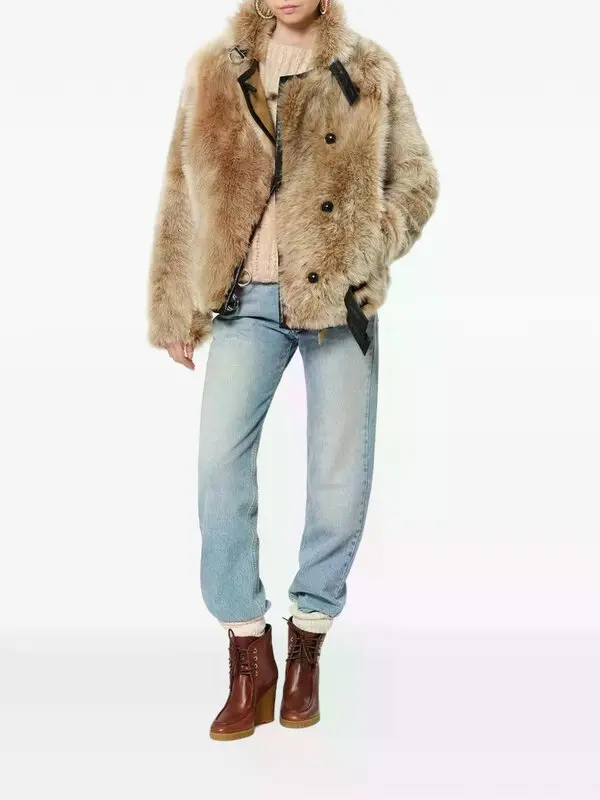 Isabel Marant Étoile Reversible Shearling Coat - Neutrals