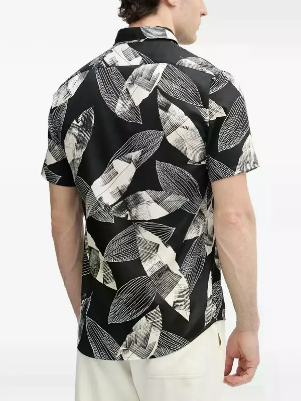 LINDBERGH Leaf-print Short-sleeve Shirt