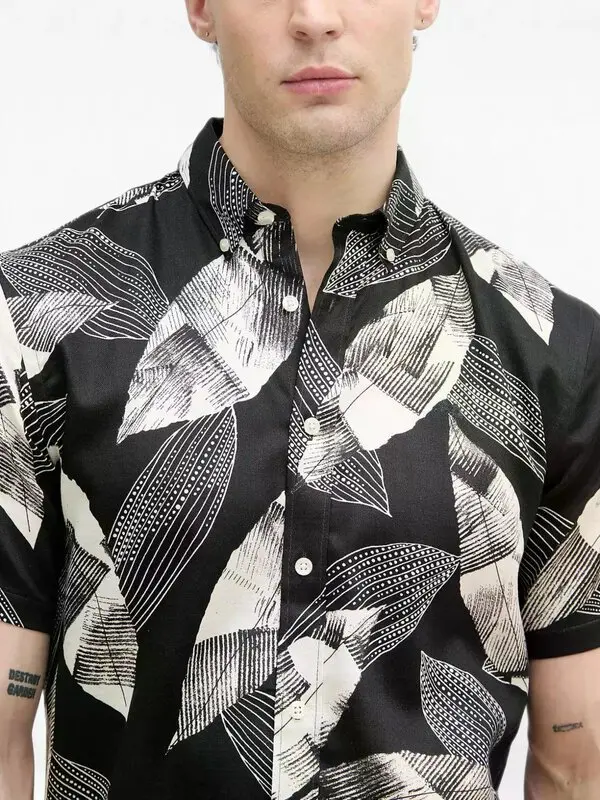 LINDBERGH Leaf-print Short-sleeve Shirt