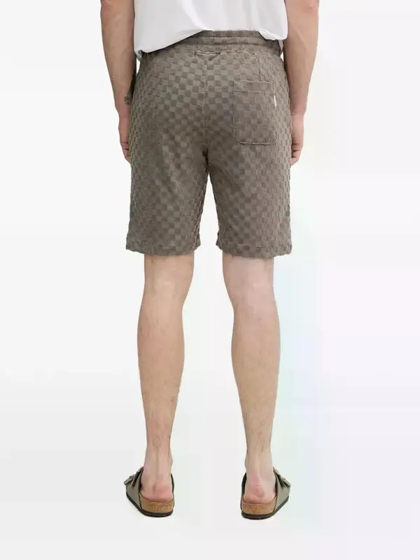 LINDBERGH Checkerboard-pattern Drawstring Shorts