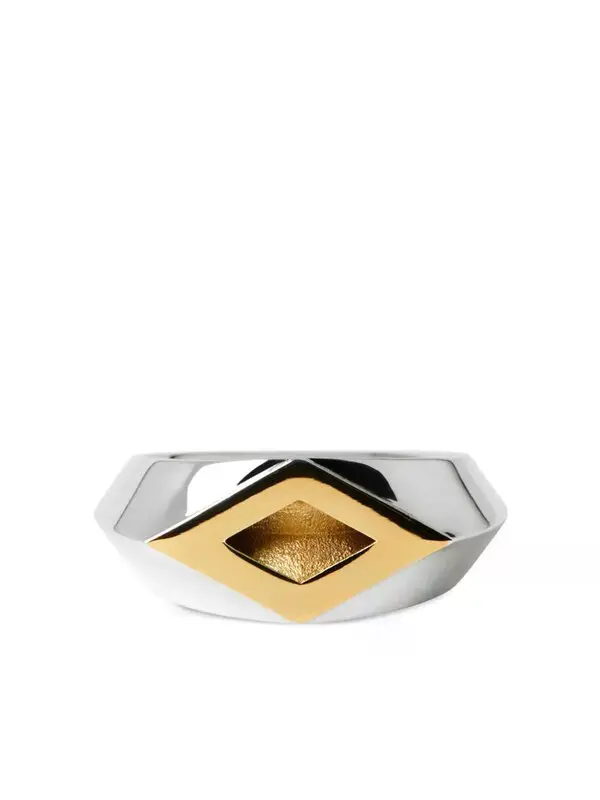 Burberry Hollow Signet Ring - Silver