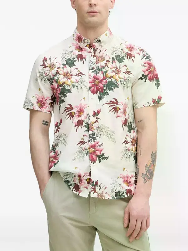 LINDBERGH Floral-print Button-down Shirt