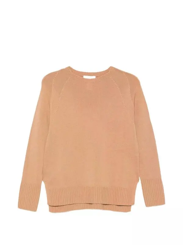 VELA SHOP Ribbed-knit Raglan-sleeve Sweater
