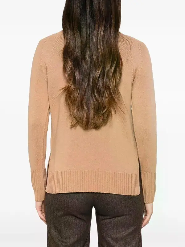 VELA SHOP Ribbed-knit Raglan-sleeve Sweater