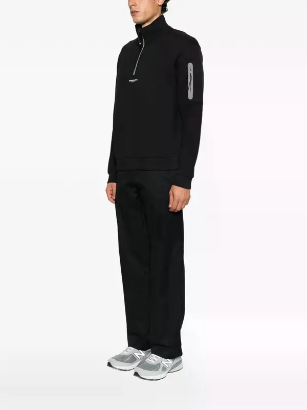 MURPHY&NYE Scrupper Quarter-zip Logo-print Sweatshirt