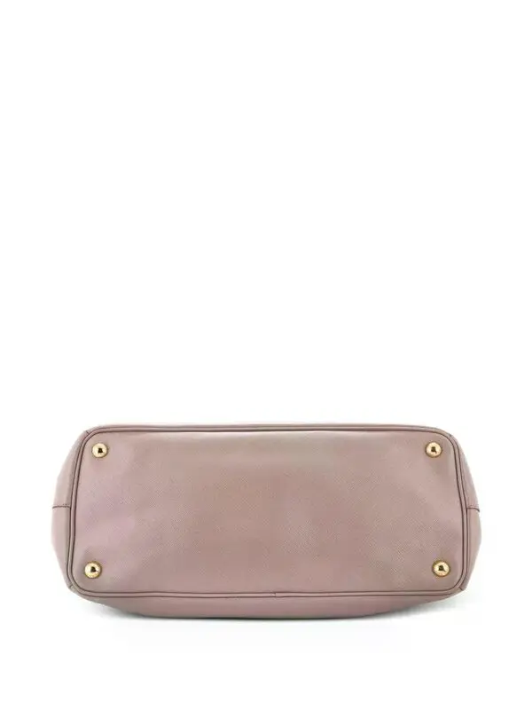 Prada Double Zip Lux Saffiano Leather Medium Tote Bag