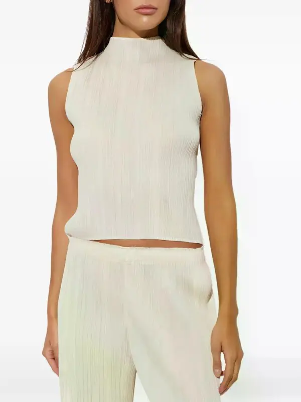 Issey Miyake Pleated Sleeveless Top