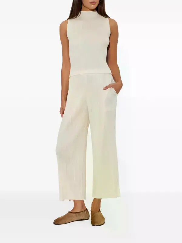 Issey Miyake Pleated Sleeveless Top