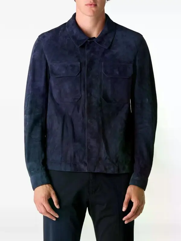 TOM FORD Suede-effect Flap-pocket Shirt Jacket