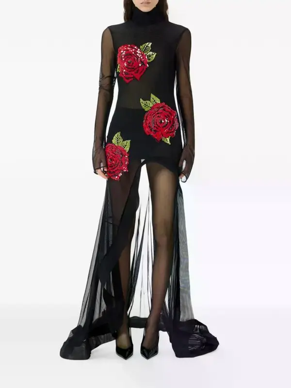 Blumarine Sequin-embroidered Maxi Dress