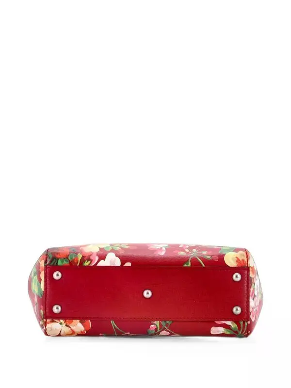 Gucci Bamboo Shopper Blooms Print Leather Mini Tote Bag