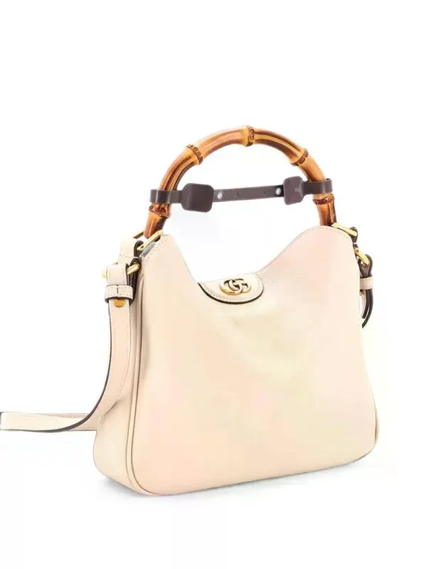 Gucci Diana Nm Bamboo Shoulder Bag Leather Small Tote Bag - Neutrals