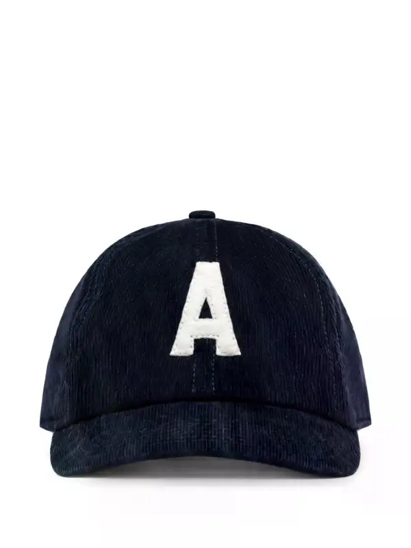 AUTRY Corduroy Logo-patch Baseball Cap - Blue
