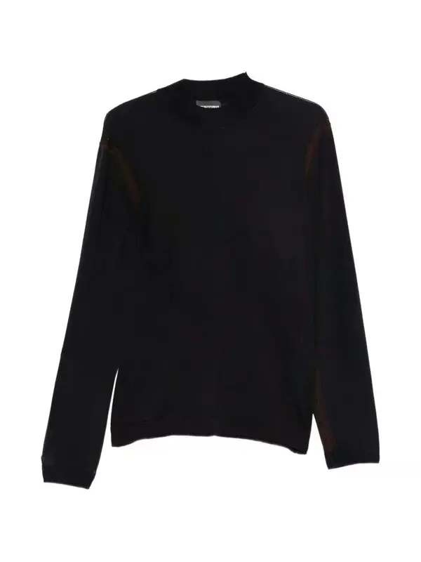 Emporio Armani Contrast-trim High-neck Sweater